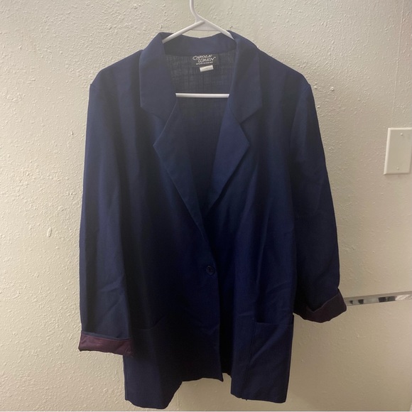 Carole Wren | Jackets & Coats | Vintage Carole Wren Navy Blazer Jacket ...